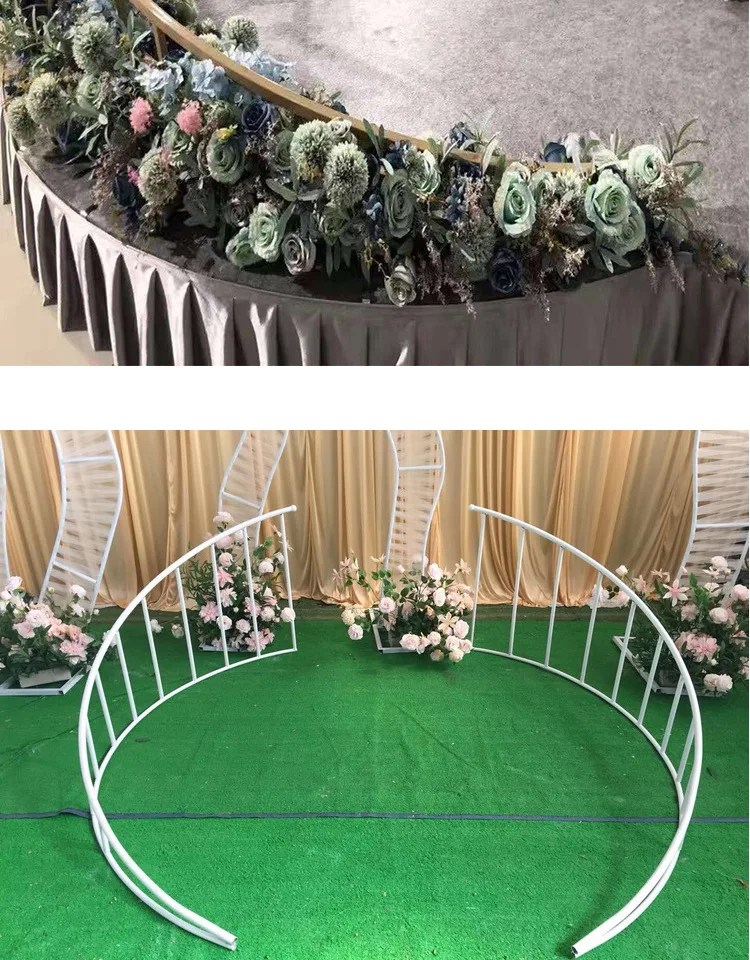 Wrought Iron Curved Fence - Elegant Wedding Decoration