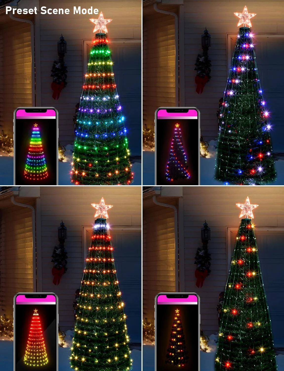 Leds Smart Pop up Christmas Tree - Programmable RGB Lights