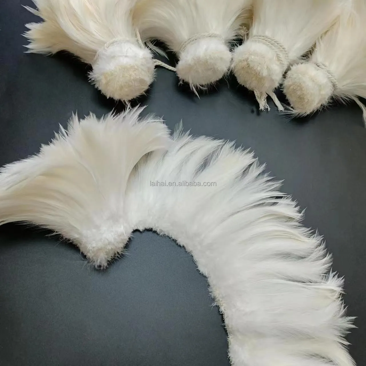 Fly Tying Material 6-8'' 15-20cm Washed White Rooster Hackle Feathers ...