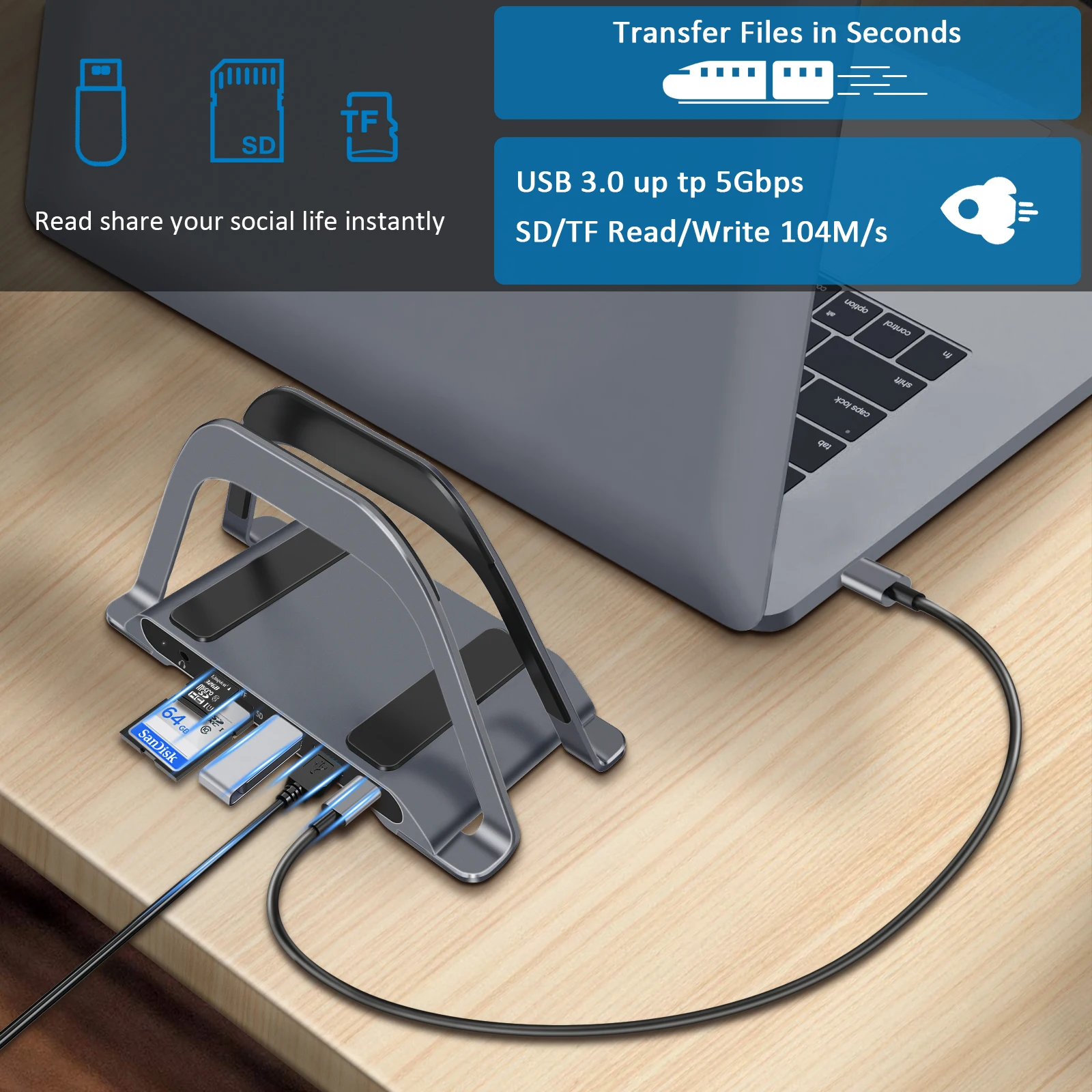 Usb C Docking Station With Vertical Stand Extend 2 Monitor 100w Pd Usb ...