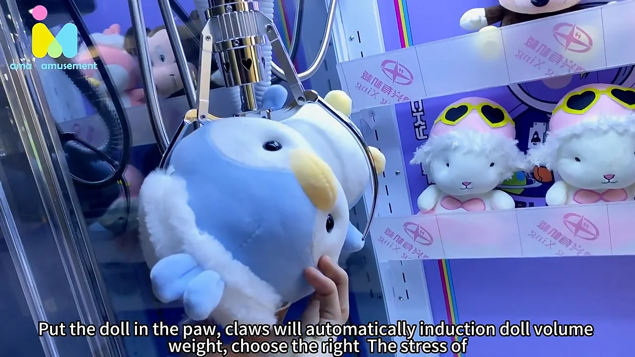 Doll Crane Machine Playground Game Center Coin Operated Crane Claw ...