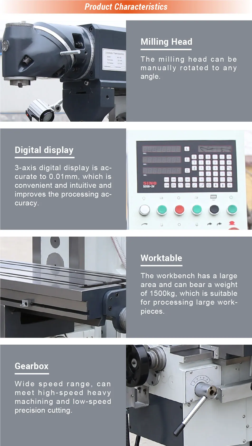 HOSTON Heavy Duty Universal Ram Milling Machine X5750A