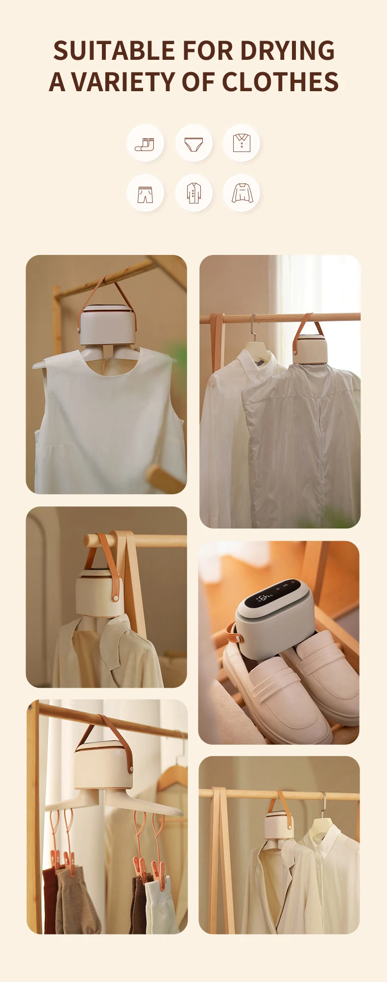 Portable Clothes Dryer Garment Dryer Multifunction Foldable Clothing ...