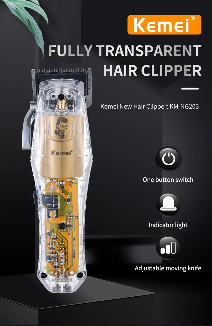KEMEI NG203 Professional Hair Clipper - Rechargeable & Durable