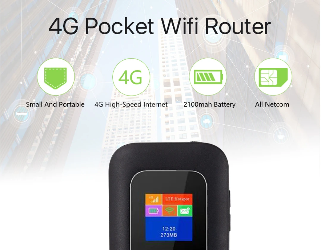 4g Portable Wifi With Screen Latest Design 4g Portable Mobile Wifi 4g ...