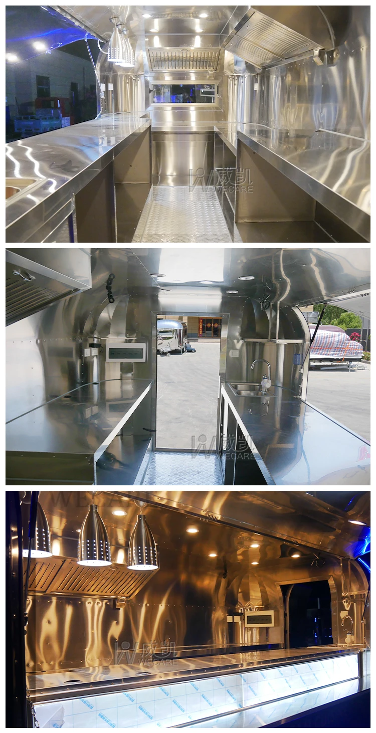 Wecare Ce/eec Valid Food Track Fast Food Trailer Mobile Food Truck ...