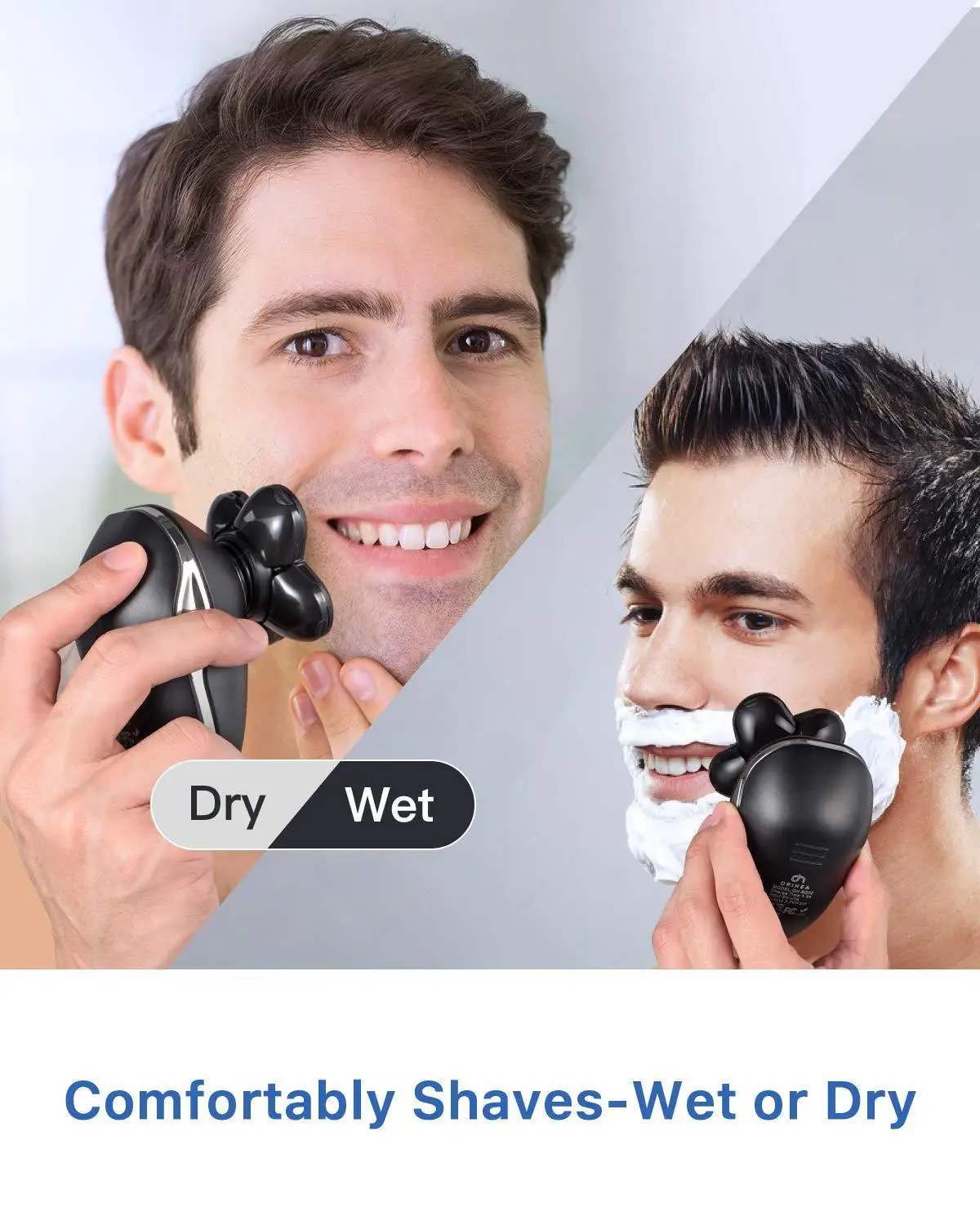 Male Portable Mini Men Electric Face Waterproof Rotating Shavers Razors ...