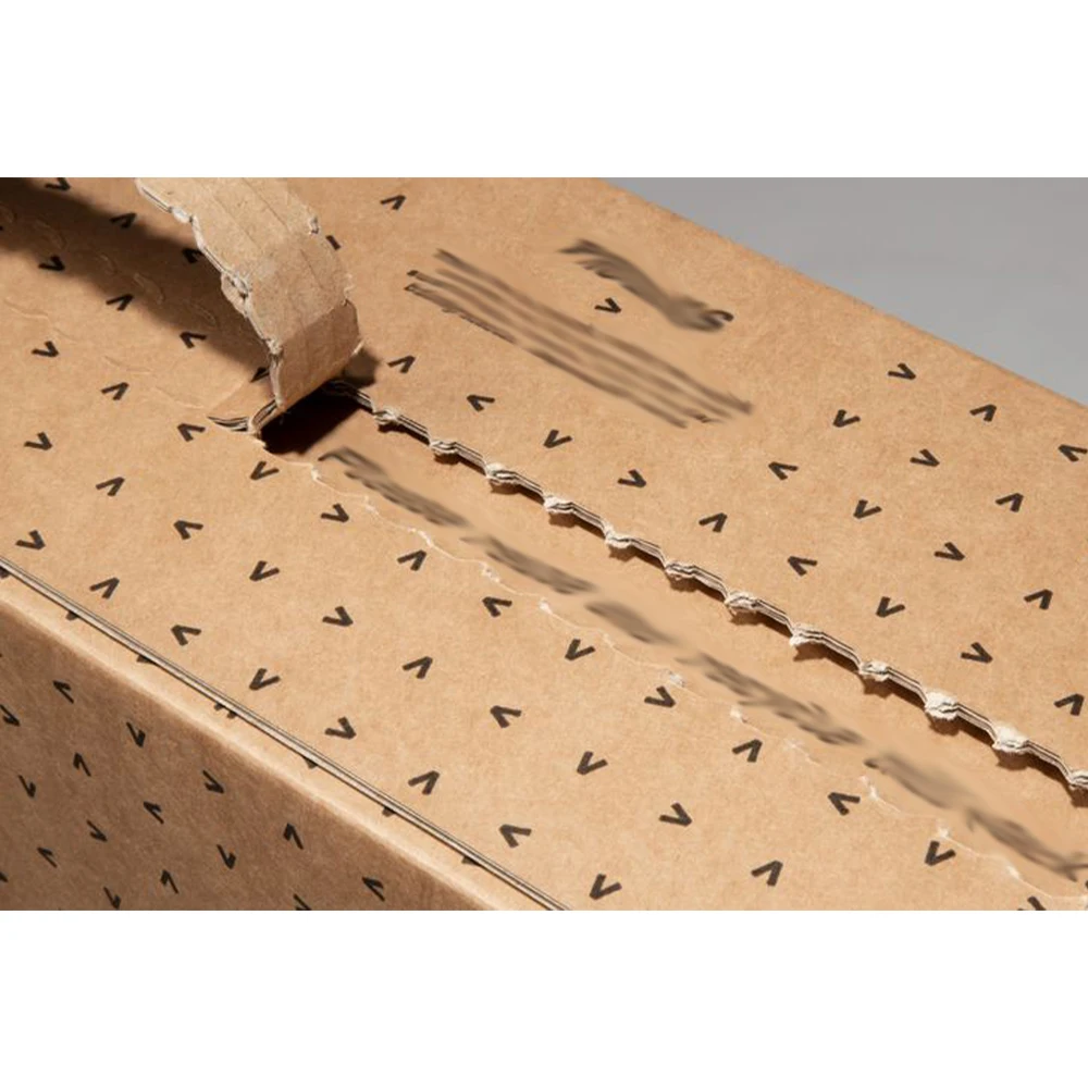 Customizable Recycled Zipper Tear Strip Corrugated Cardboard Paper ...