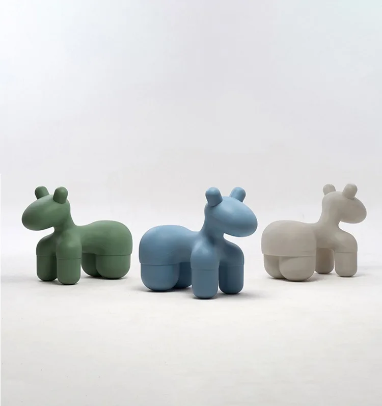 Cute Molded Plastic Animal Horse Chair Makes Creative Playroom Seating ...