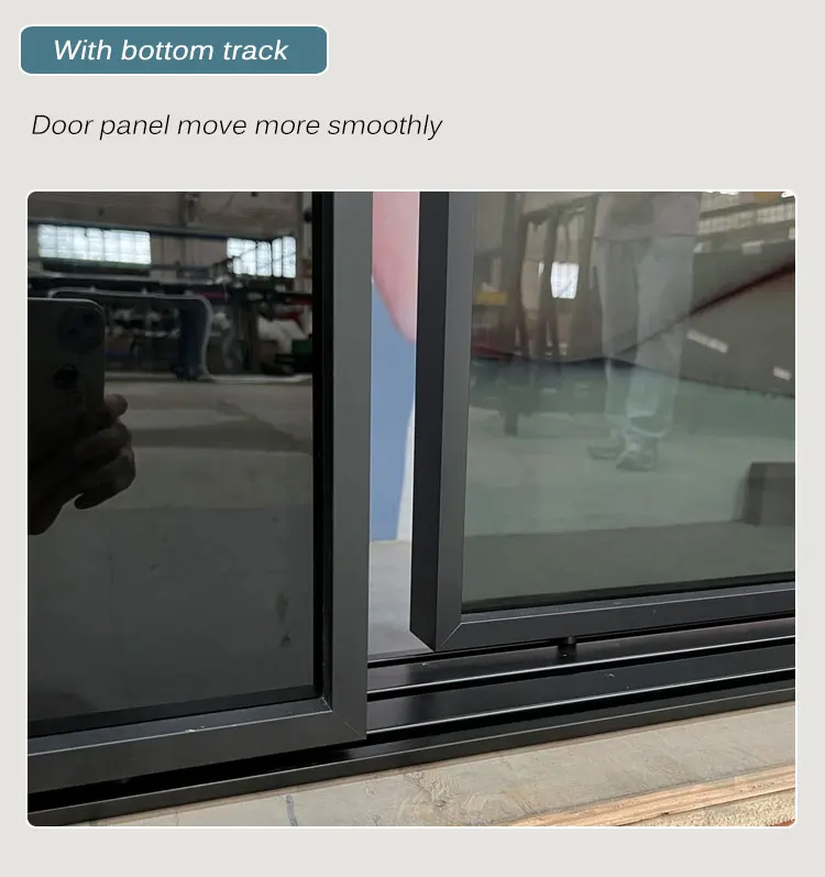 Hdsafe Bottom Track Sliding Door Aluminum Frame Glass Interior Door ...