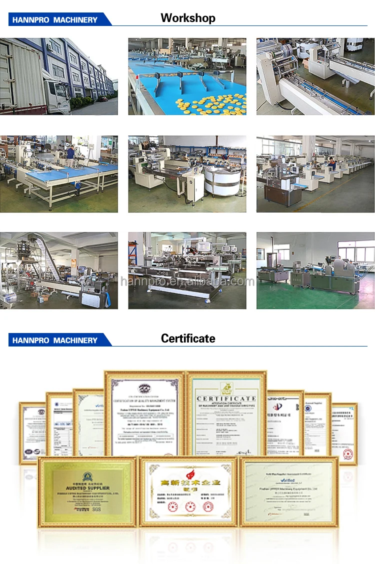 Hannpro Automatic Biscuits Cookies Wafer Roll Flow Wrapping Box Packing ...