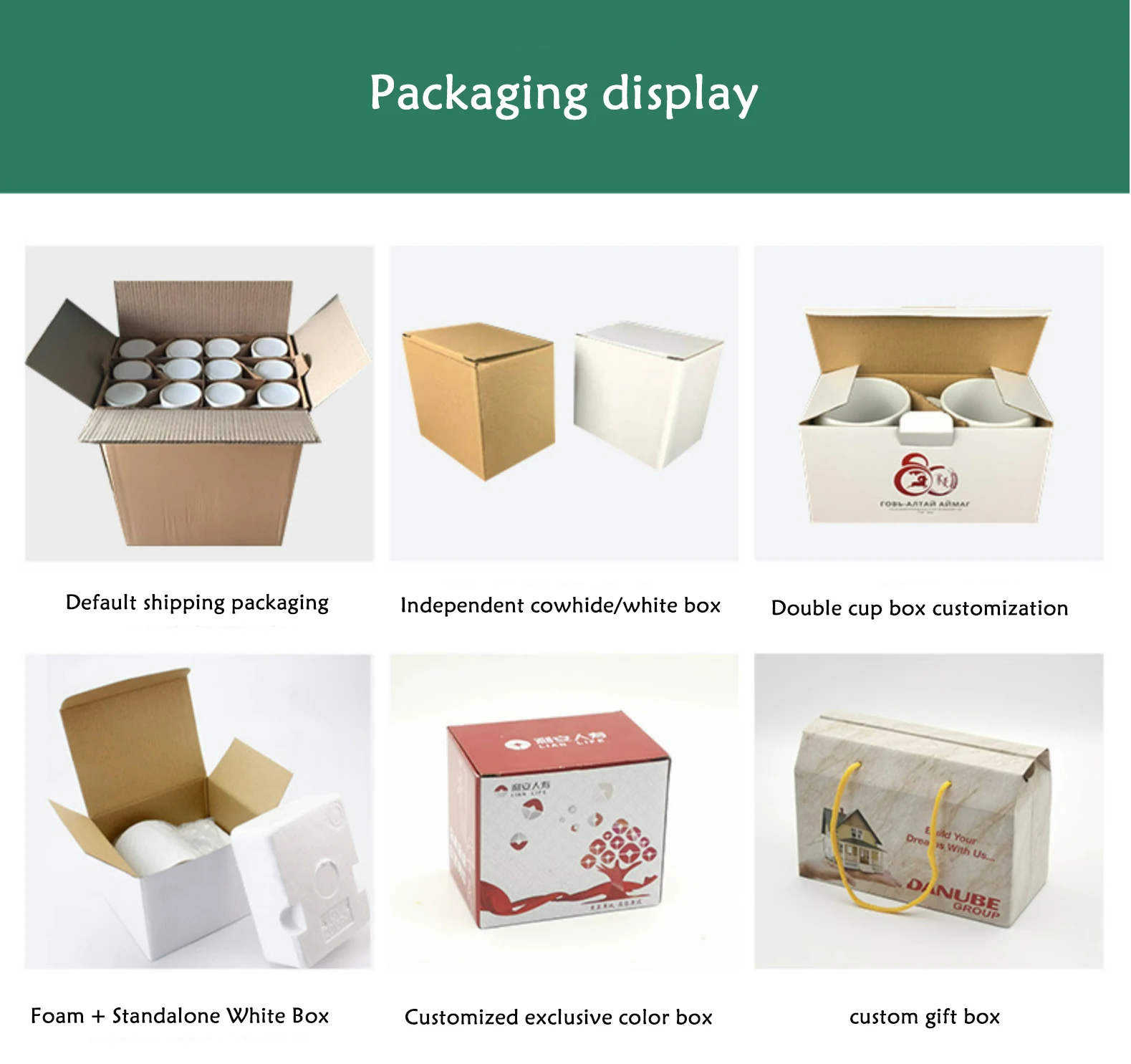 Wholesale Printed Customized Mug Logo With Box White Pottery Ceramic ...