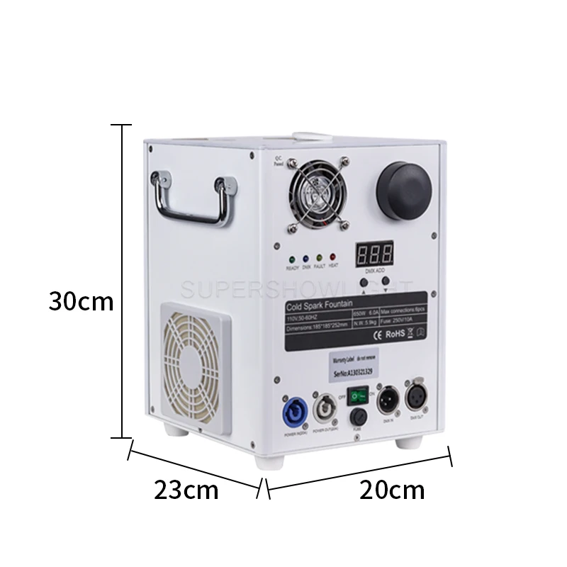 600w 650w Wireless Cold Spark Machine Wedding Cold Spark Machine White ...