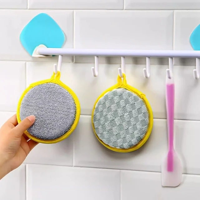 Eco-friendly Kitchen Dish Washing Sponges - Round & Double-sided
