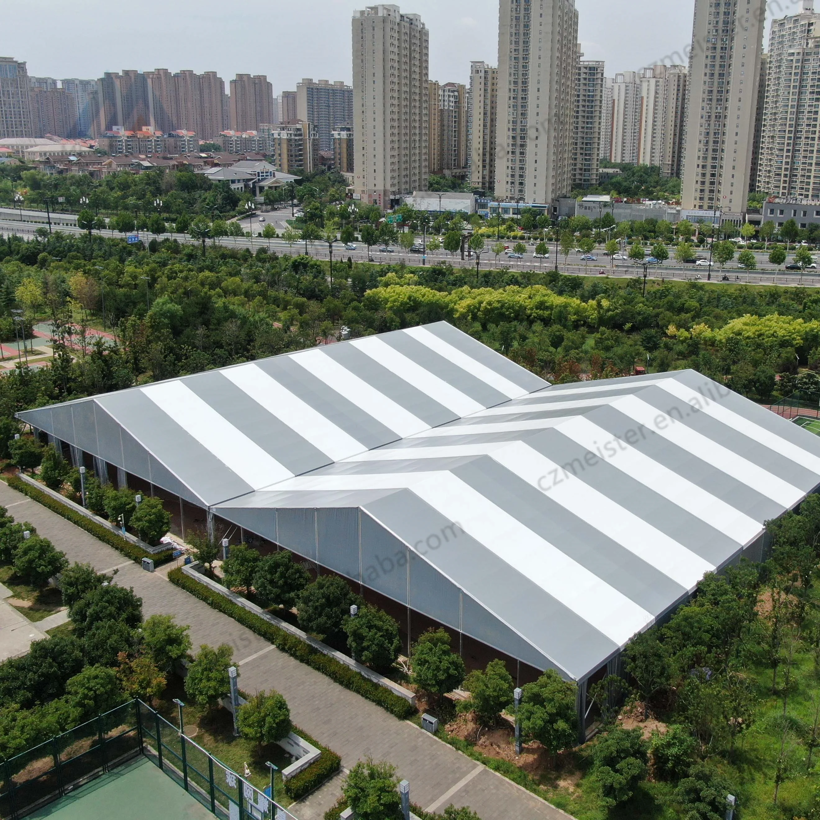 20x50m Heavy Duty Rectangular Structure Tent Hall Waterproof Durable ...
