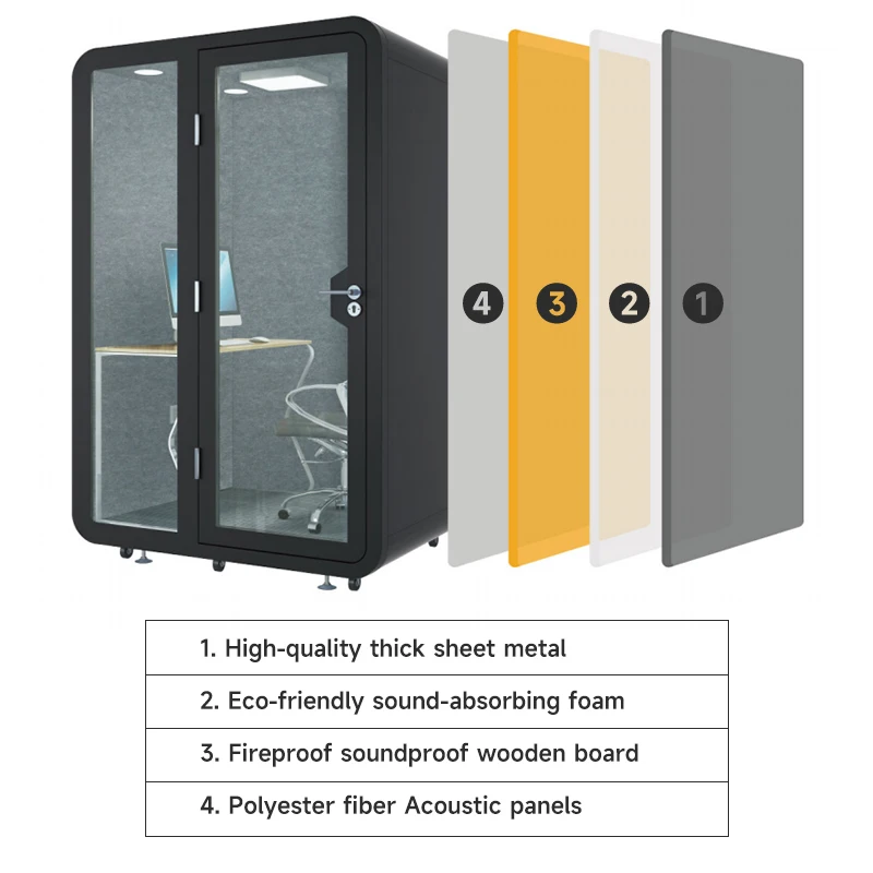 Soundproof Booth Acoustic Room Mini Telephone Box Dj Broadcasting ...