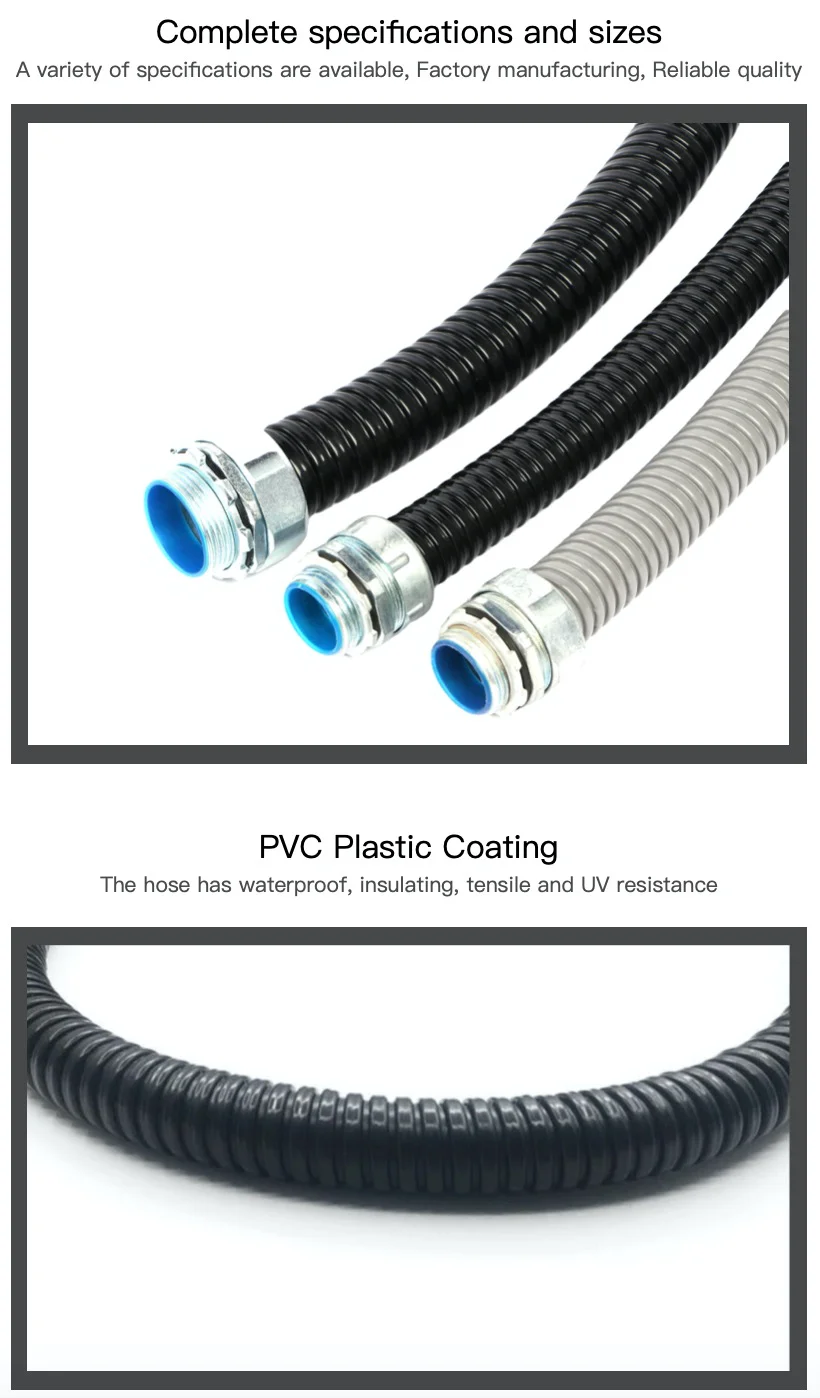 3/4 Inch Metal Waterproof Galvanised Steel Pvc Coated Flexible Conduit ...
