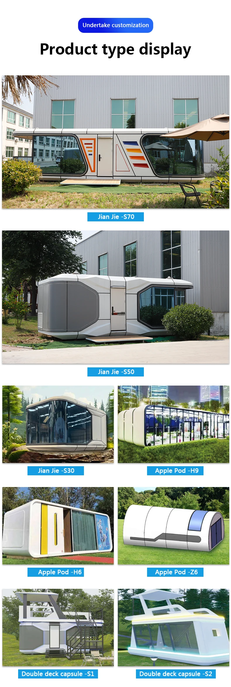 Outdoor Movable Modern Luxury Living Capsule House Mobile Modern ...