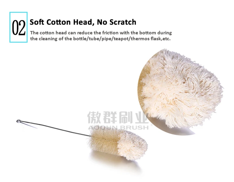 Small Nylon Twisted Wire Bottle Cleaner Brush of Coconut