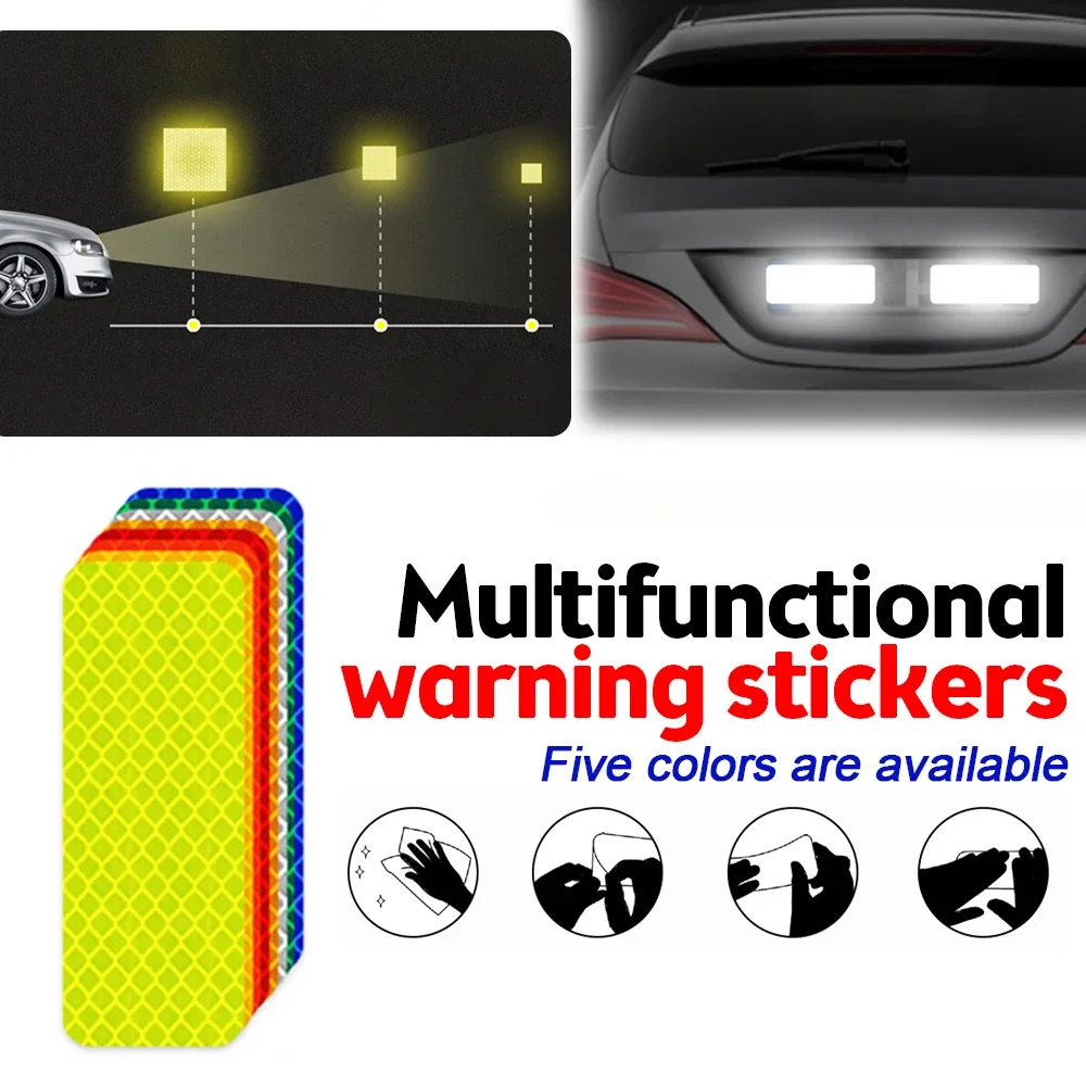 Custom Single-Sided Waterproof PET Reflective Stick on Car Scooter Glow ...
