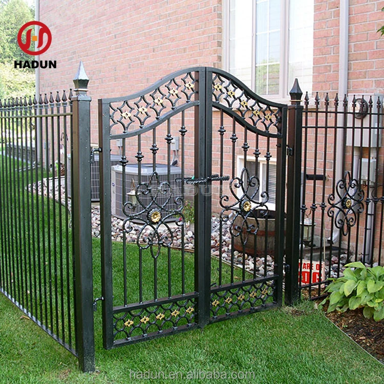 European Castle Green Iron Gate for Decor - Durable & Stylish