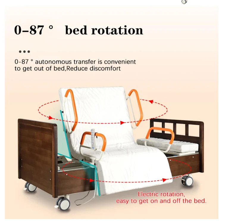 KIM YA CHART Electric Rotating Nursing Bed Multifunctional Luxury ...
