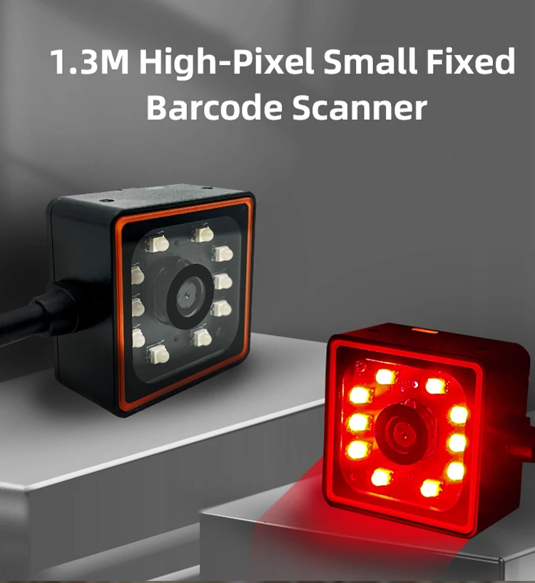 1.3M High-Pixel Quick Scan 1D 2D Code Small Industrial Fixed Barcode ...