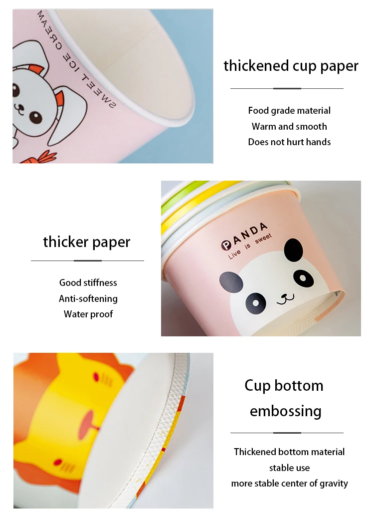 핫 프로모션 사용자 정의 고품질 인쇄 일회용 아이스크림 종이 컵 아이스크림 컵 뚜껑 플라스틱 숟가락 Buy 아이스크림 컵아이스크림 종이 컵종이 아이스크림 컵 뚜껑