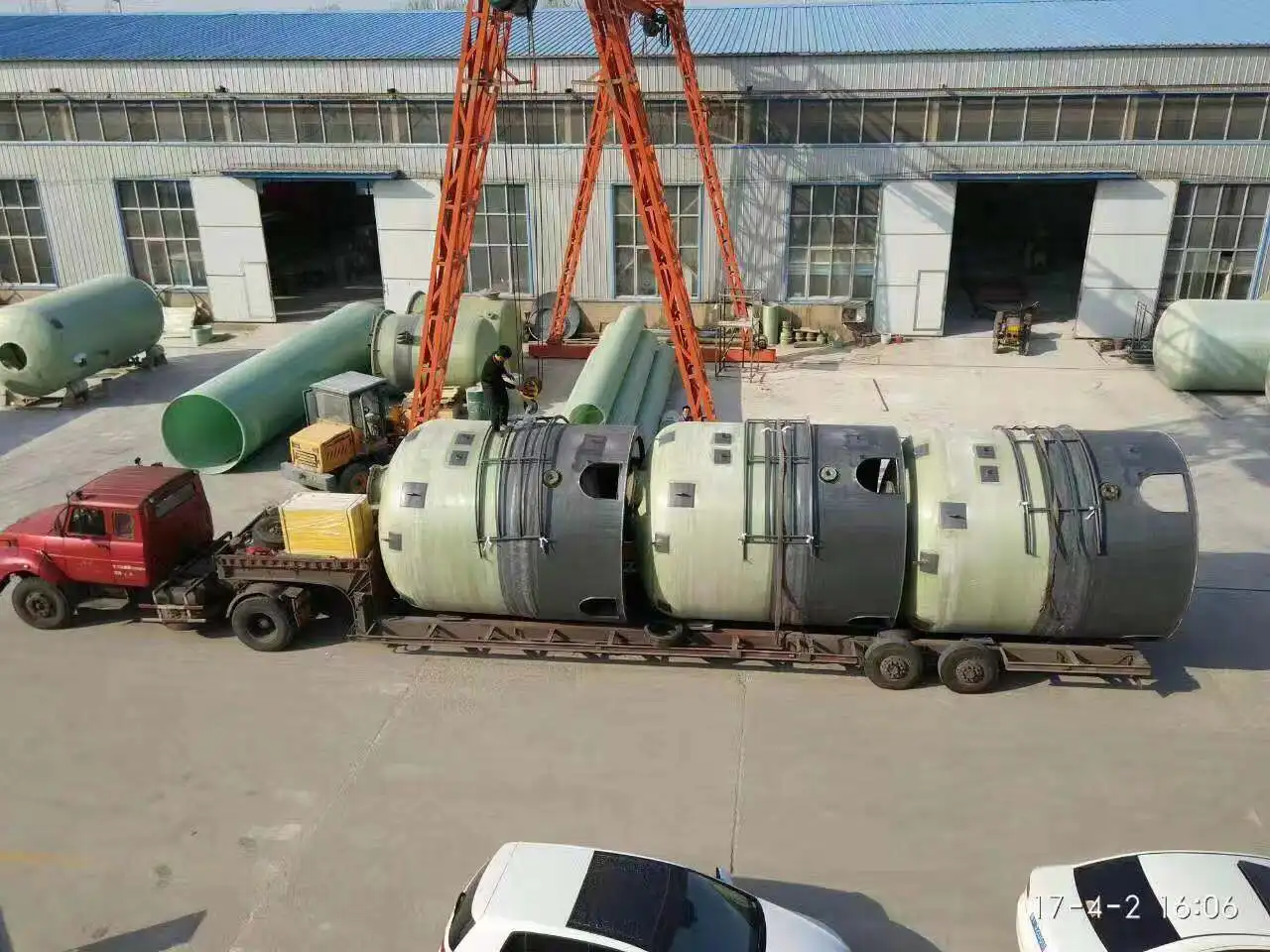 Lightweight FRP Fiberglass Septic Tank Underground Industrial Sewage ...