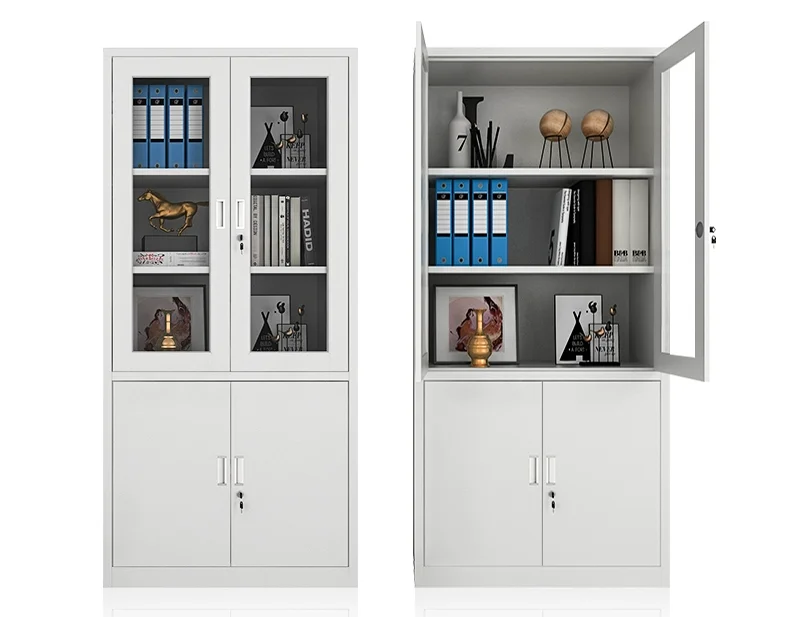 Office Metal Tall Garage Storage Cabinet Adjustable Shelves Locking 2 ...