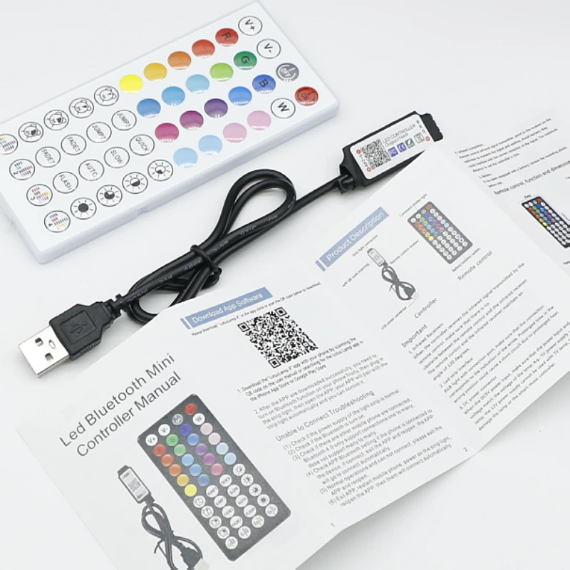 Mini RGB LED Strip RF Controller with Music App USB 5V
