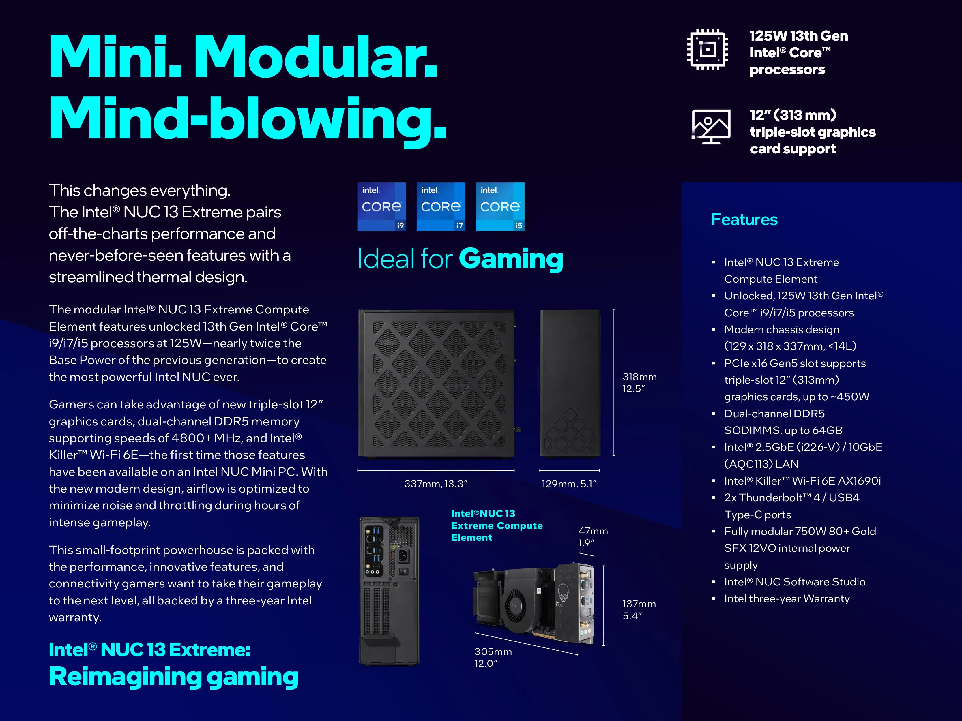 Intel Nuc 13th Gen Core I9 Intel Uhd Graphics 770 16gb/32gb Ram 512g ...