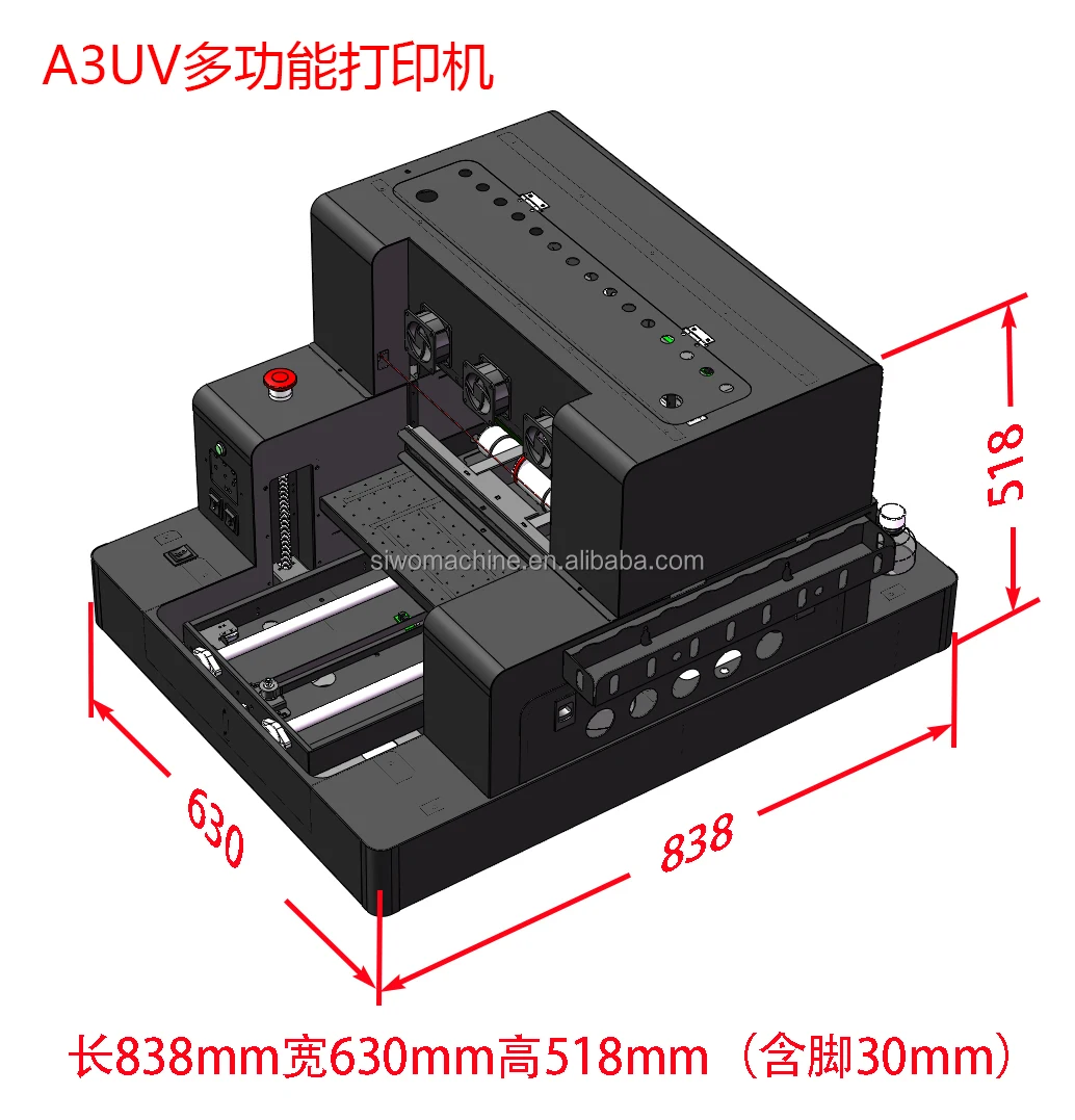 A3-l805 Flatbed Automatic Printer Uv Printing Machine Uv Printer A3 ...