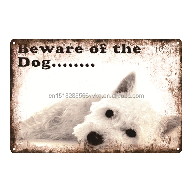 Vintage Dog Metal Poster - Retro Tin Sign for Home Decor