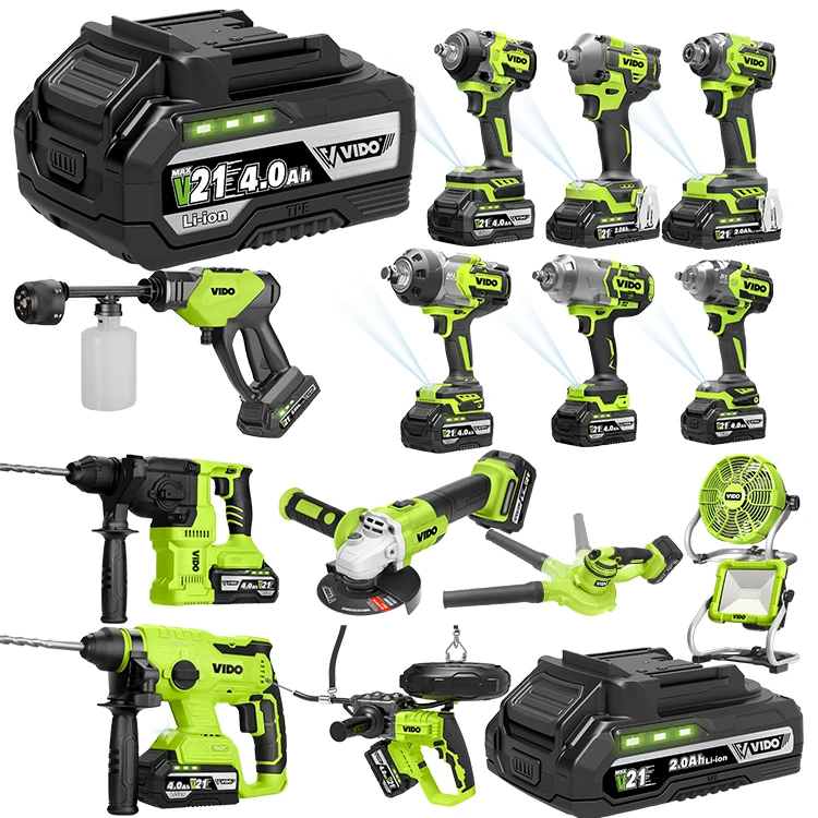 Vido 20v Cordless Drill Set Impact Wrench Combo Kits Cordless Drill ...