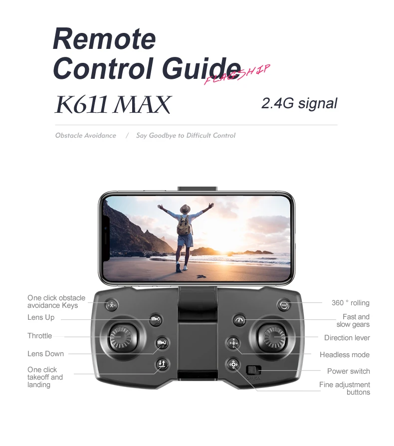 New 2024 K611 Max Optical Flow Dual Camera Drone With Camera 2.4g Drone Mini Professional Long ...