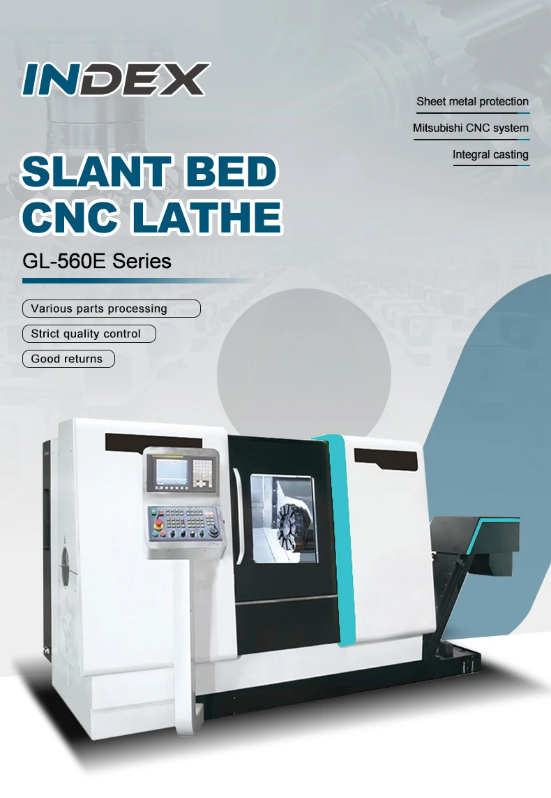 GL560 CNC Slant Bed Turning Lathe Machine Fanuc/GSK High Precision ...