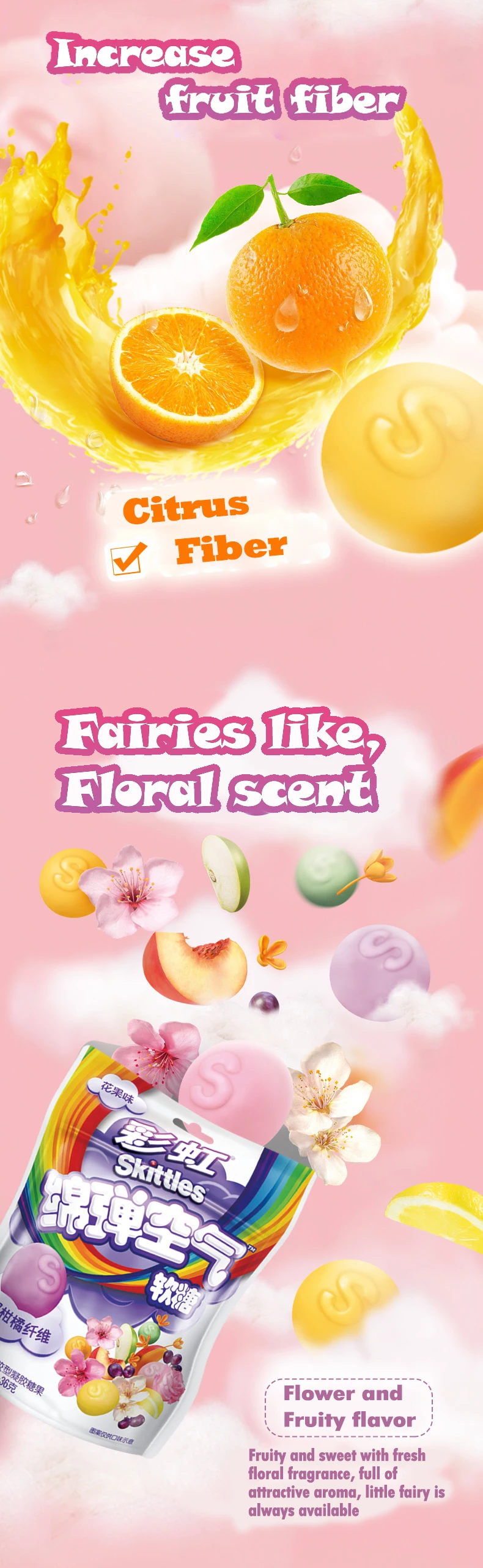 Wholesale Chinese Chewy Candy - Original Fruity 36g Bag