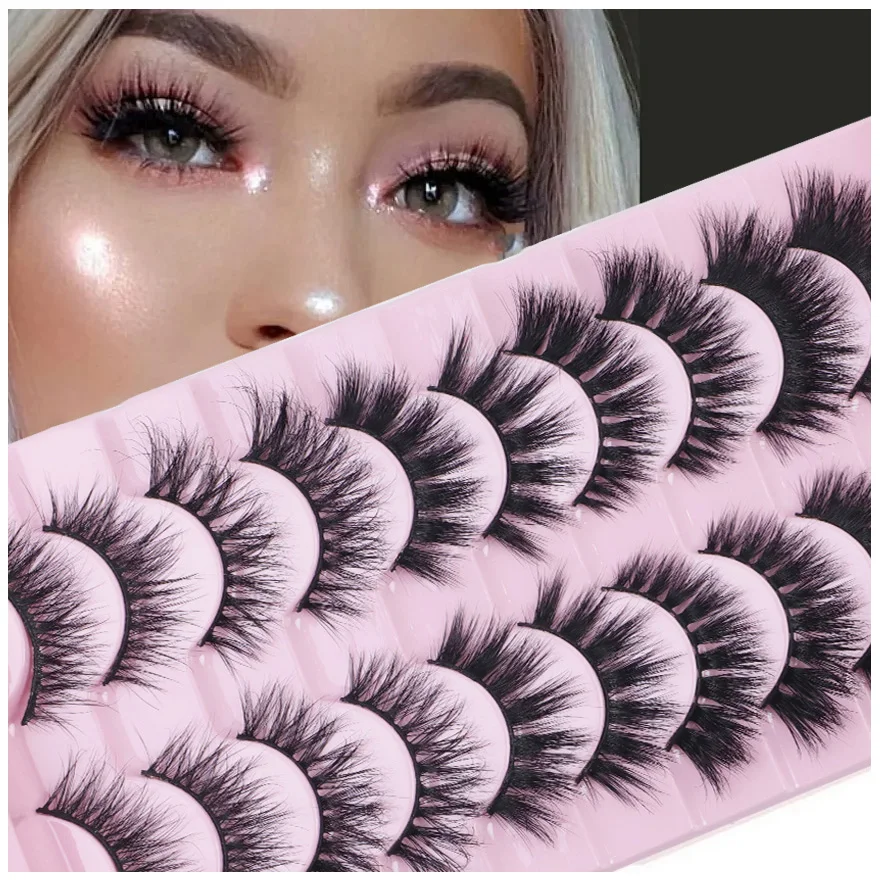 Natural Color Real Mink Lashes Fluffy Luxury Eyelashes Wholesale ...