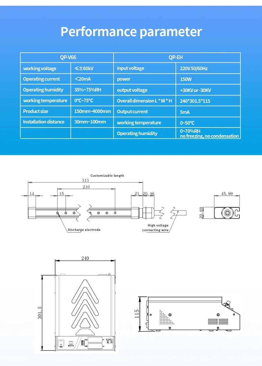 IML in Mold Labeling Charging Equipment 30kv Electrostatic Generator