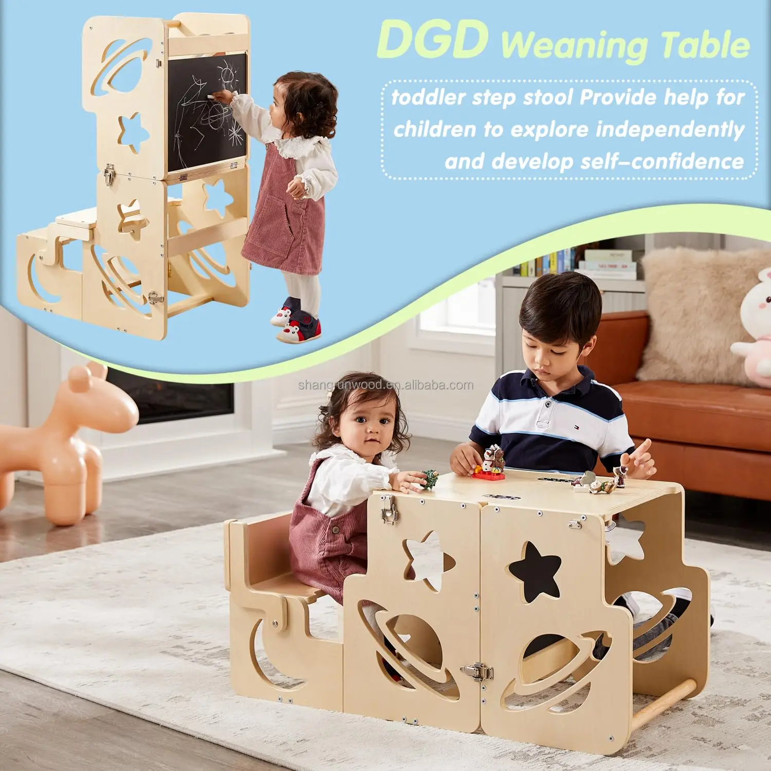 Collapsible Twin Learning Tower - Versatile Kids Helper