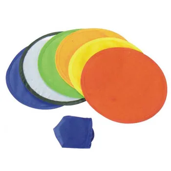 Custom Foldable Frisby Round Nylon Pet Flying Discs With Pouch - Buy ...