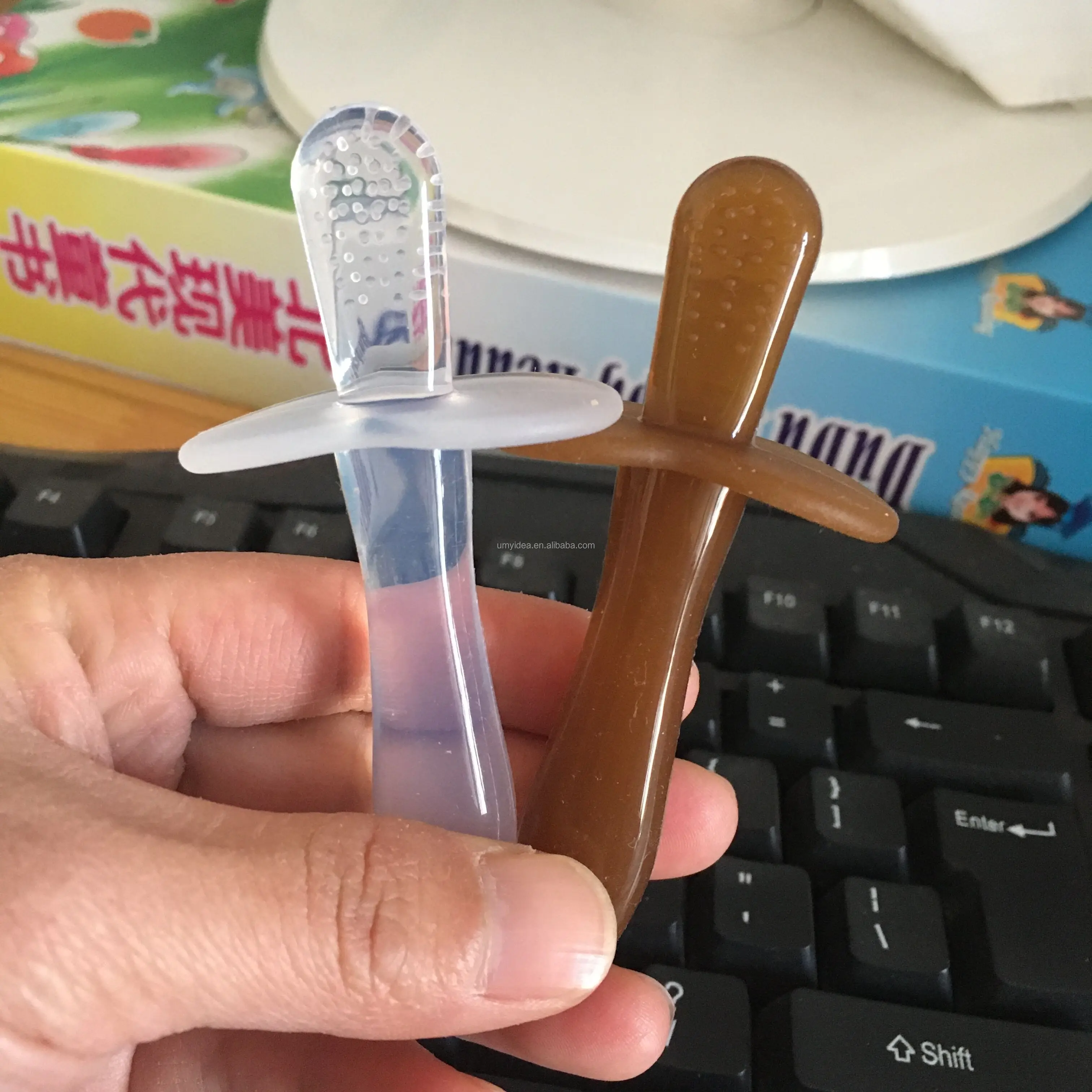 2020 New Silicone Rubber Baby Pacifier Teether With Anti-choke Safe ...