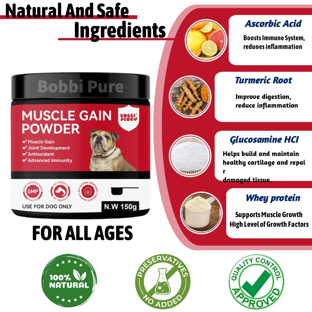 Pet Muscle Gain Powder Supplement For Dogs & Cats - Private Label Odm