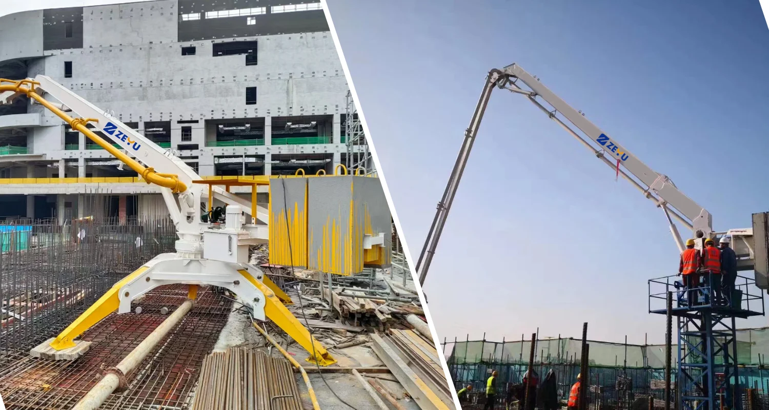 Truck-Mounted Concrete Telescopic Spreader Arm Cement Pouring Machine ...