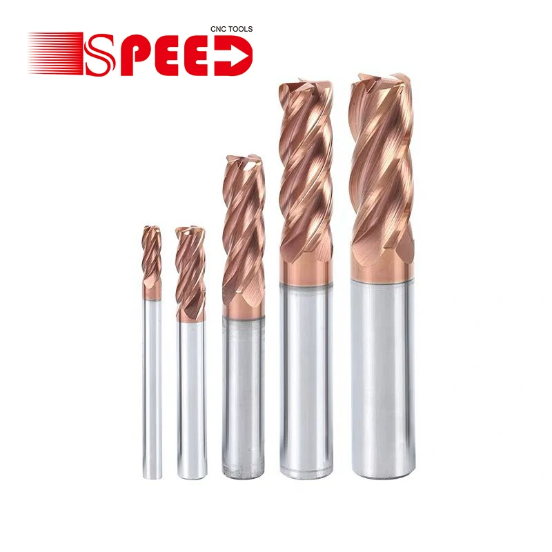 High Quality Carbide End Milling Cutter Carbide Tool HRC55 4 Flutes End ...