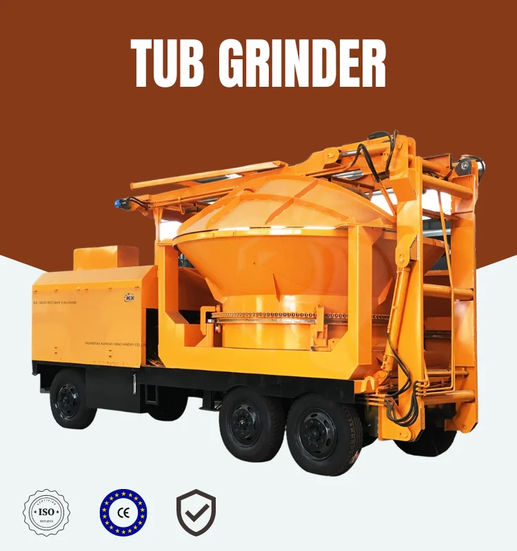 Heavy-duty Mobile Tub Grinder For On-site Wood Recycling And Mulching ...