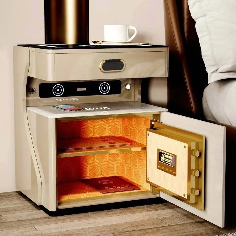 Smart Bedside Table Safe Integrated Simple Modern Bedroom Storage ...