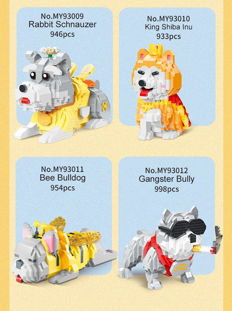 Moyu Mini Block Cute Animal Pet Dog Enlighten Creative Puzzle Brick ...