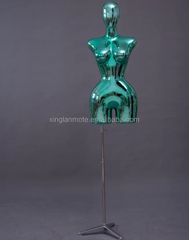 Chromed Gold & Silver Female Mannequin African American Plus Size Model ...